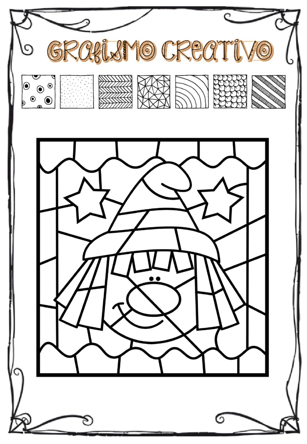 GRAFISMO CREATIVO CON PATRONES BONITOS PARA TRABAJAR Y COLOREAR EN ...