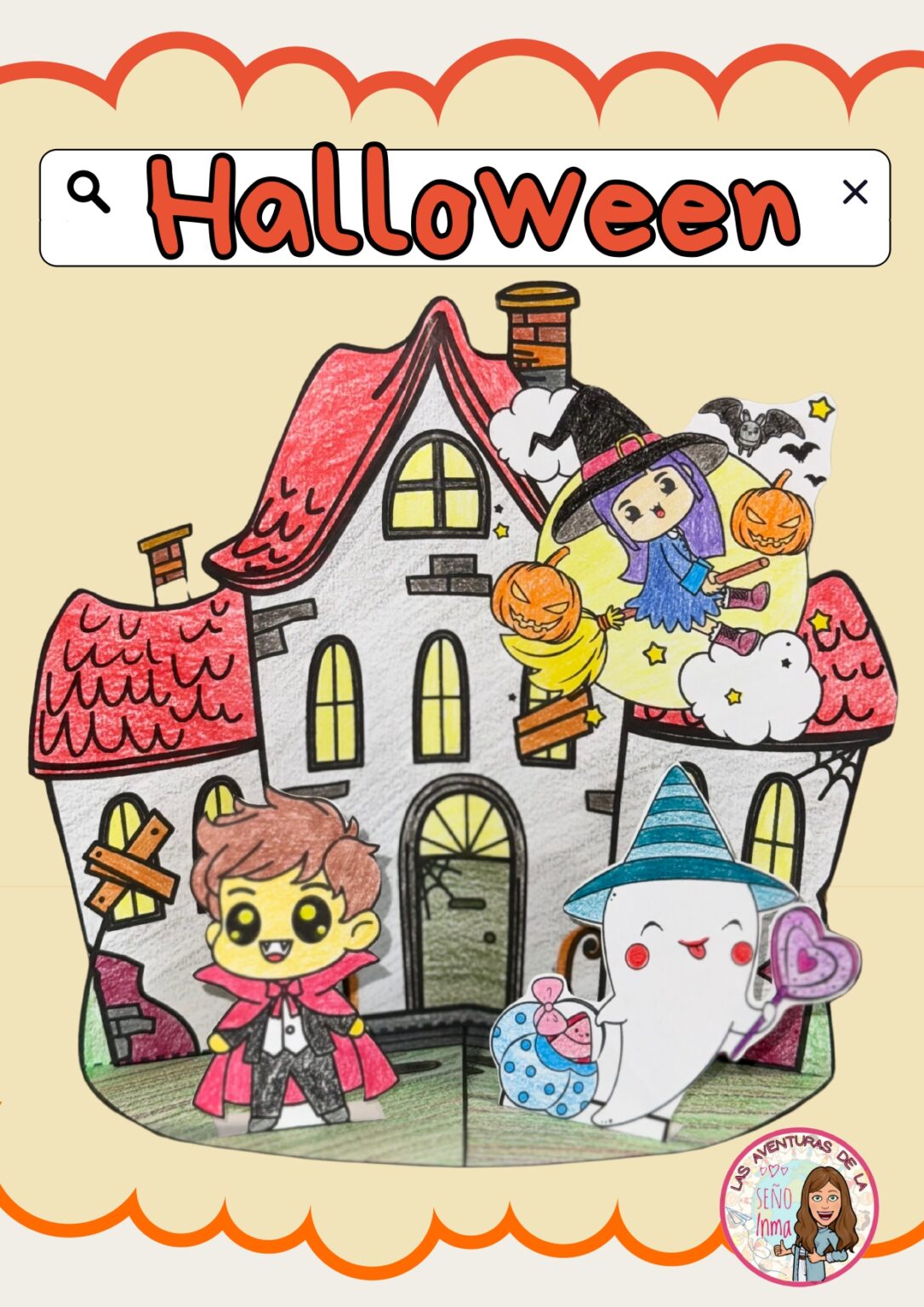 Manualidad de Halloween: La casa encantada y sus personajes ...