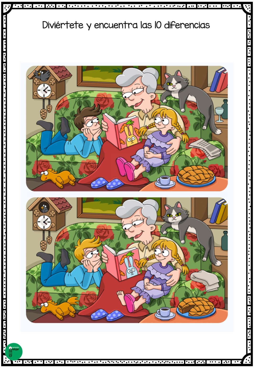 Trabajamos la atención 10 fichas encuentra las 10 diferencias VOL.3 ...