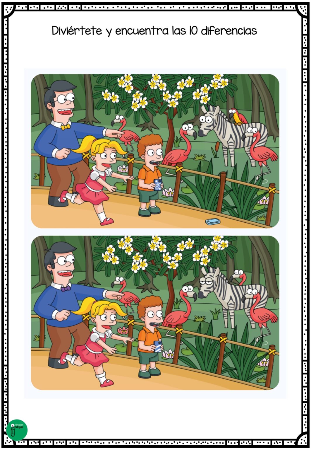 Trabajamos la atención 10 fichas encuentra las 10 diferencias VOL.3 ...