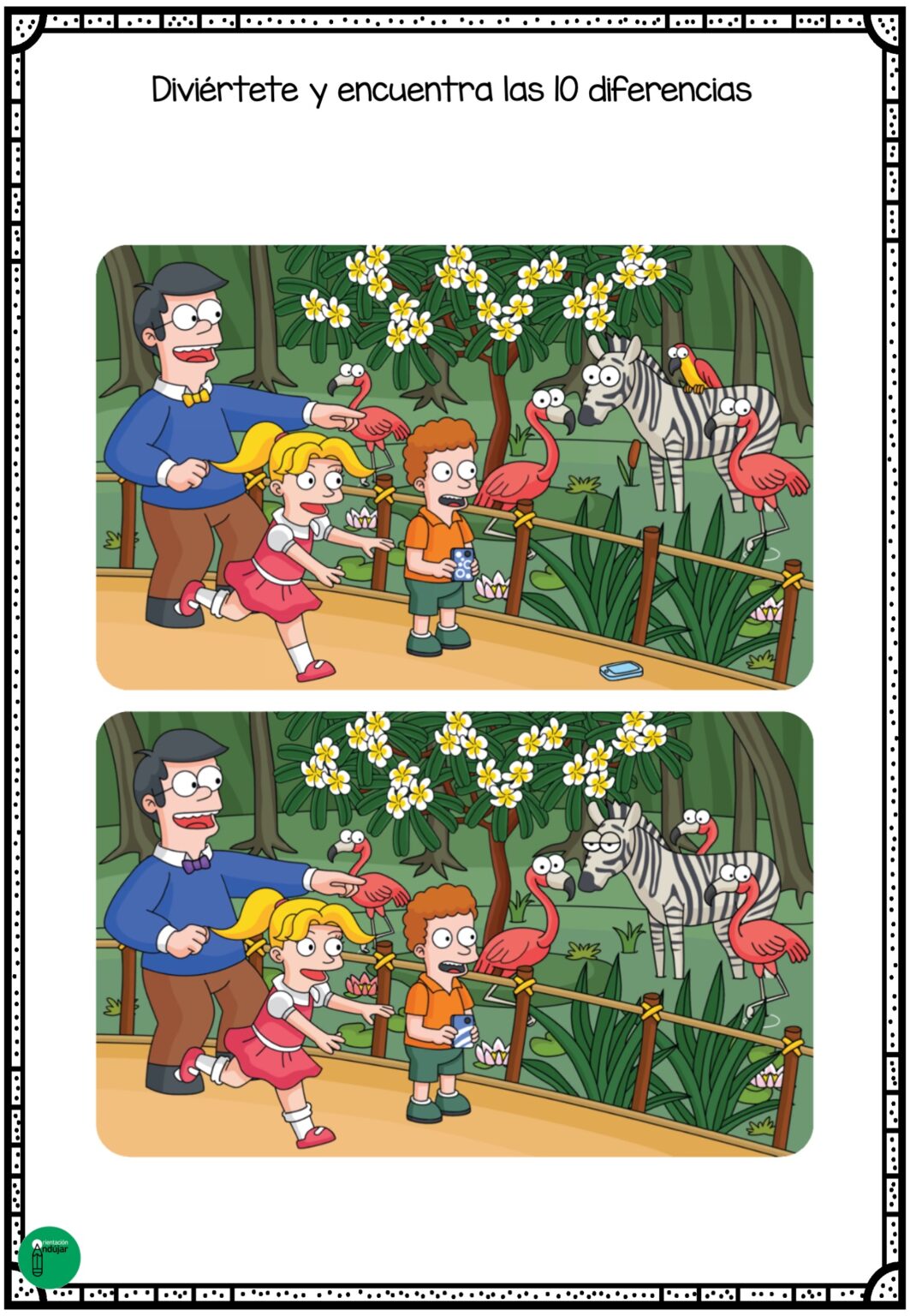 Trabajamos la atención 10 fichas encuentra las 10 diferencias VOL.4 ...