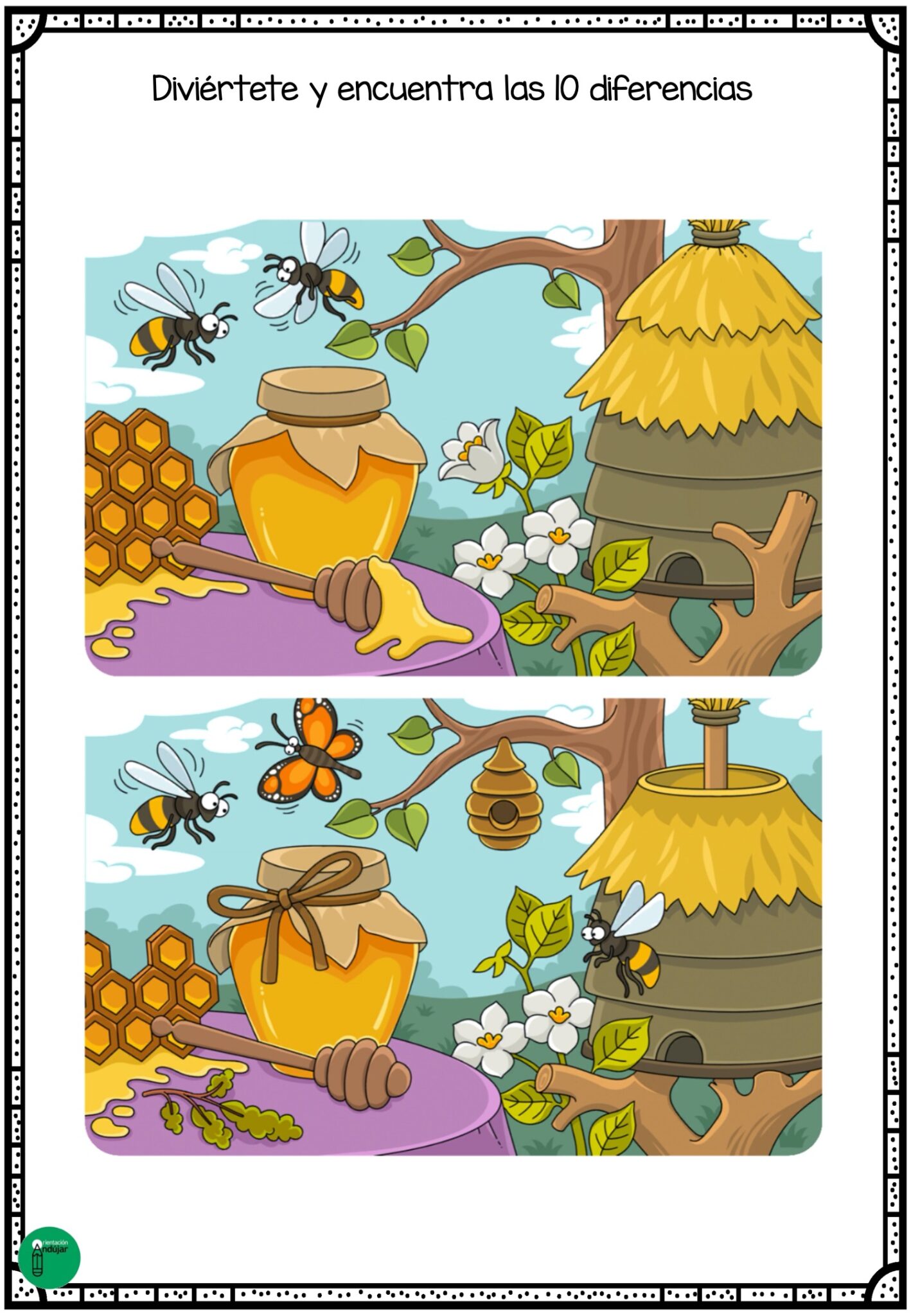 Trabajamos la atención 10 fichas encuentra las 10 diferencias ...
