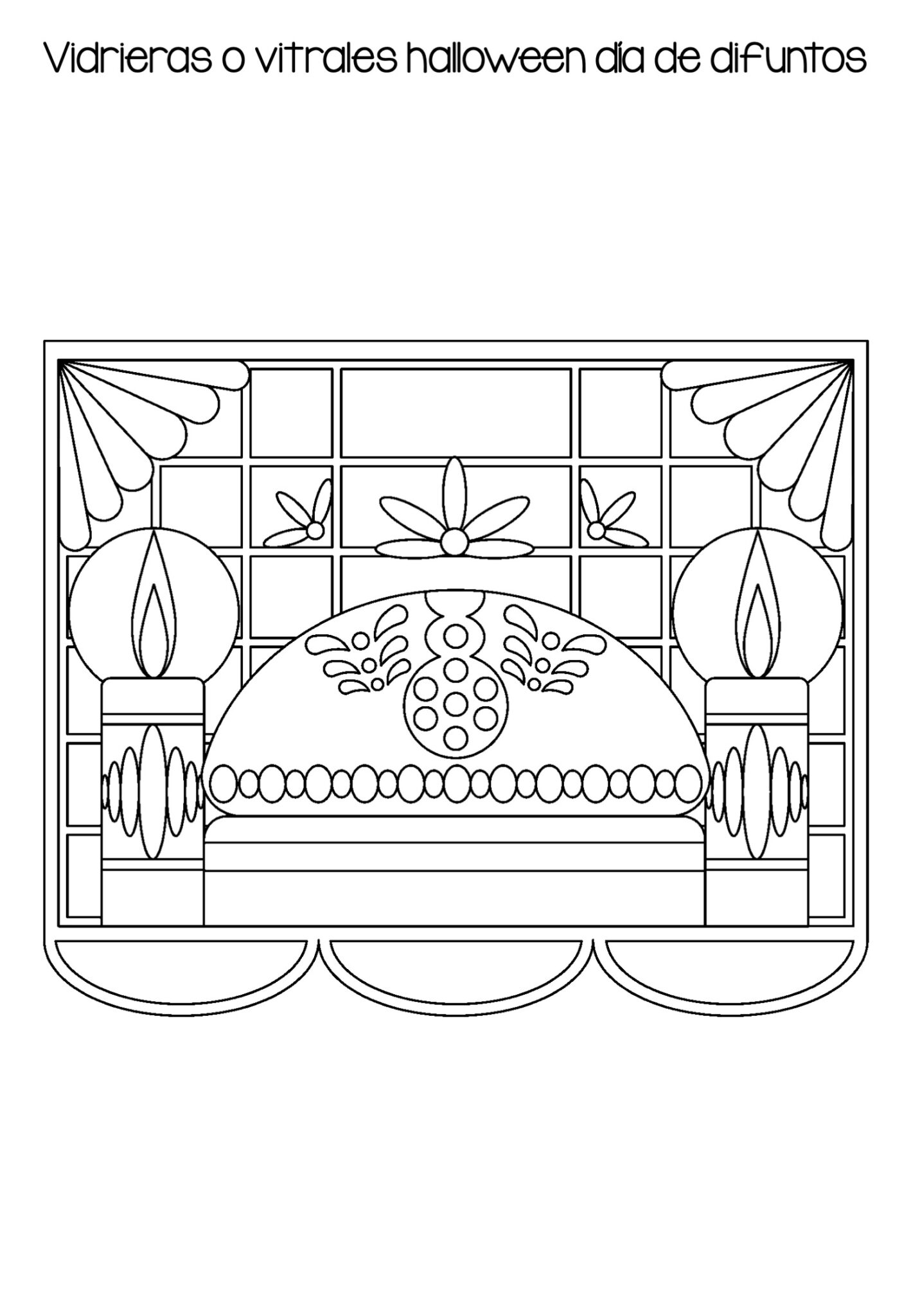Vidrieras o vitrales para decorar en halloween o día de difuntos -Orientacion Andujar