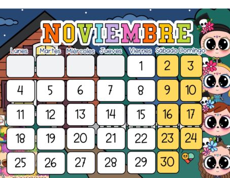 Preciosos calendarios de Noviembre para decorar tus clases, diferentes ...
