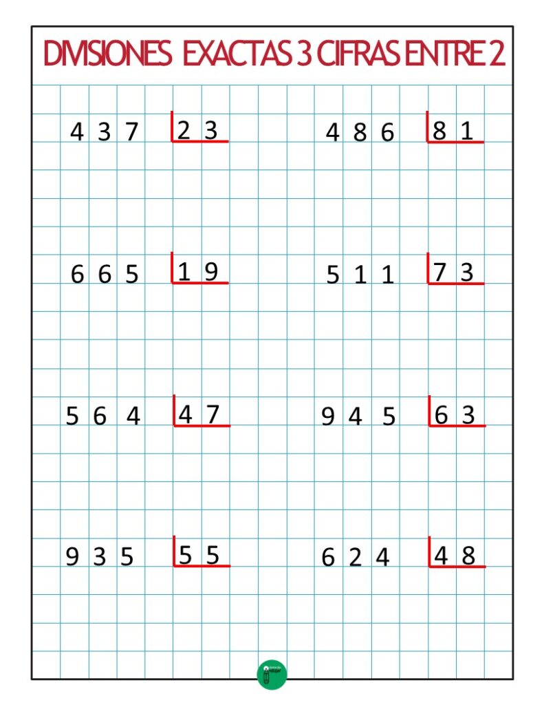 Cuadernillo de divisiones exactas 3 cifras entre 2 -Orientacion Andujar