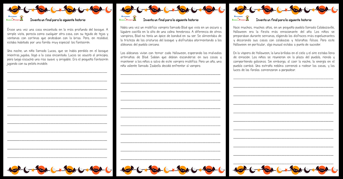 Escritura creativa especial halloween Inventa el final -Orientacion Andujar