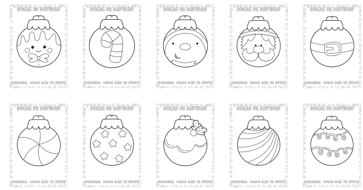 BOLAS DE NAVIDA PARA COLOREAR Y DOCORAR TU CLASE O TU CASA -Orientacion ...