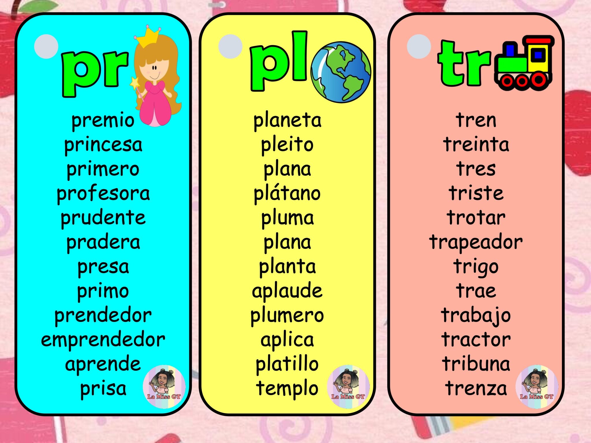 Bonito Llavero Silábico De Palabras Para Apoyo Visual En Clase
