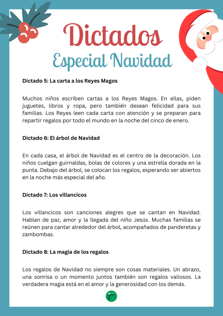 Bonitos dictados navideños para repasar la ortografía los últimos días ...