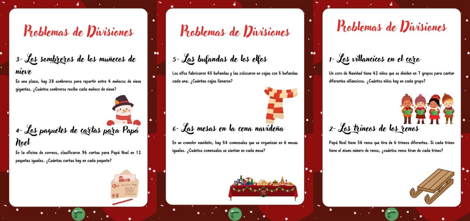 Problemas de Divisiones Especial Navidad -Orientacion Andujar