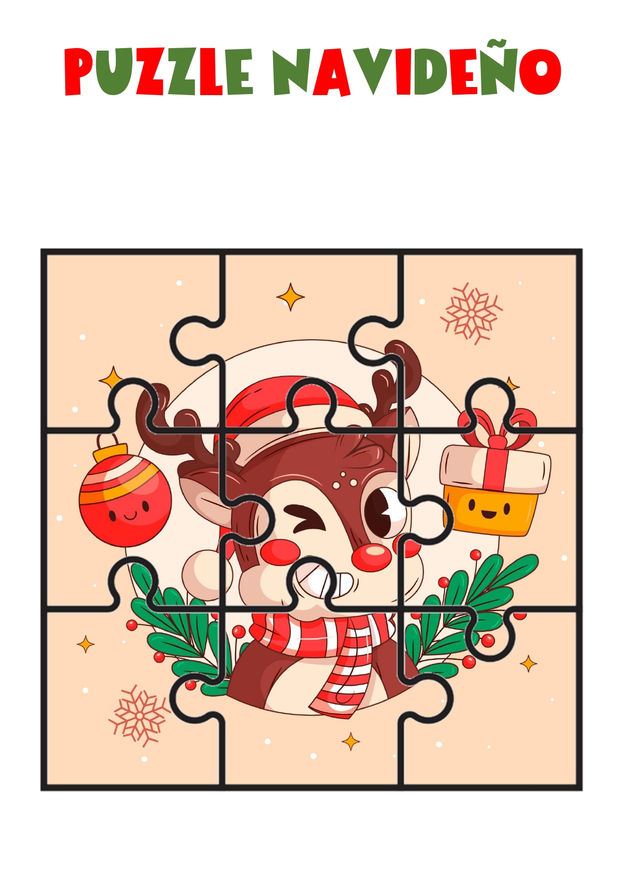 Mis puzzles de Navidad para peques: ¡Diviértete con 9 piezas ...