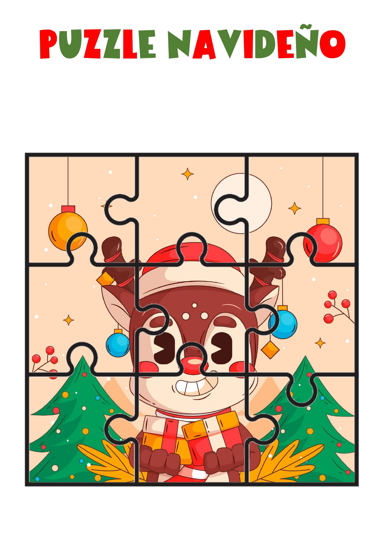 Mis puzzles de Navidad para peques: ¡Diviértete con 9 piezas ...
