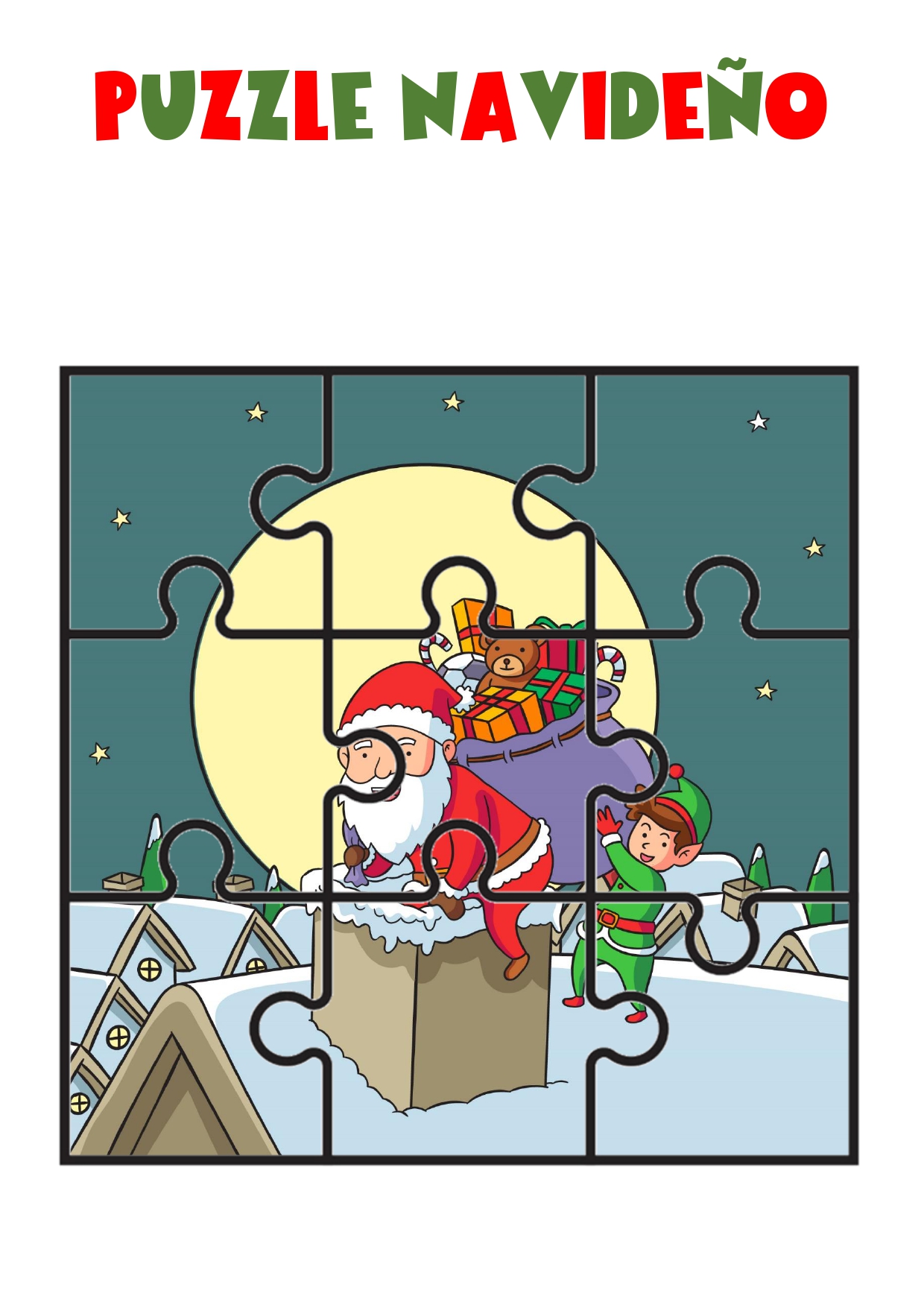 Mis puzzles de Navidad para peques: ¡Diviértete con 9 piezas ...