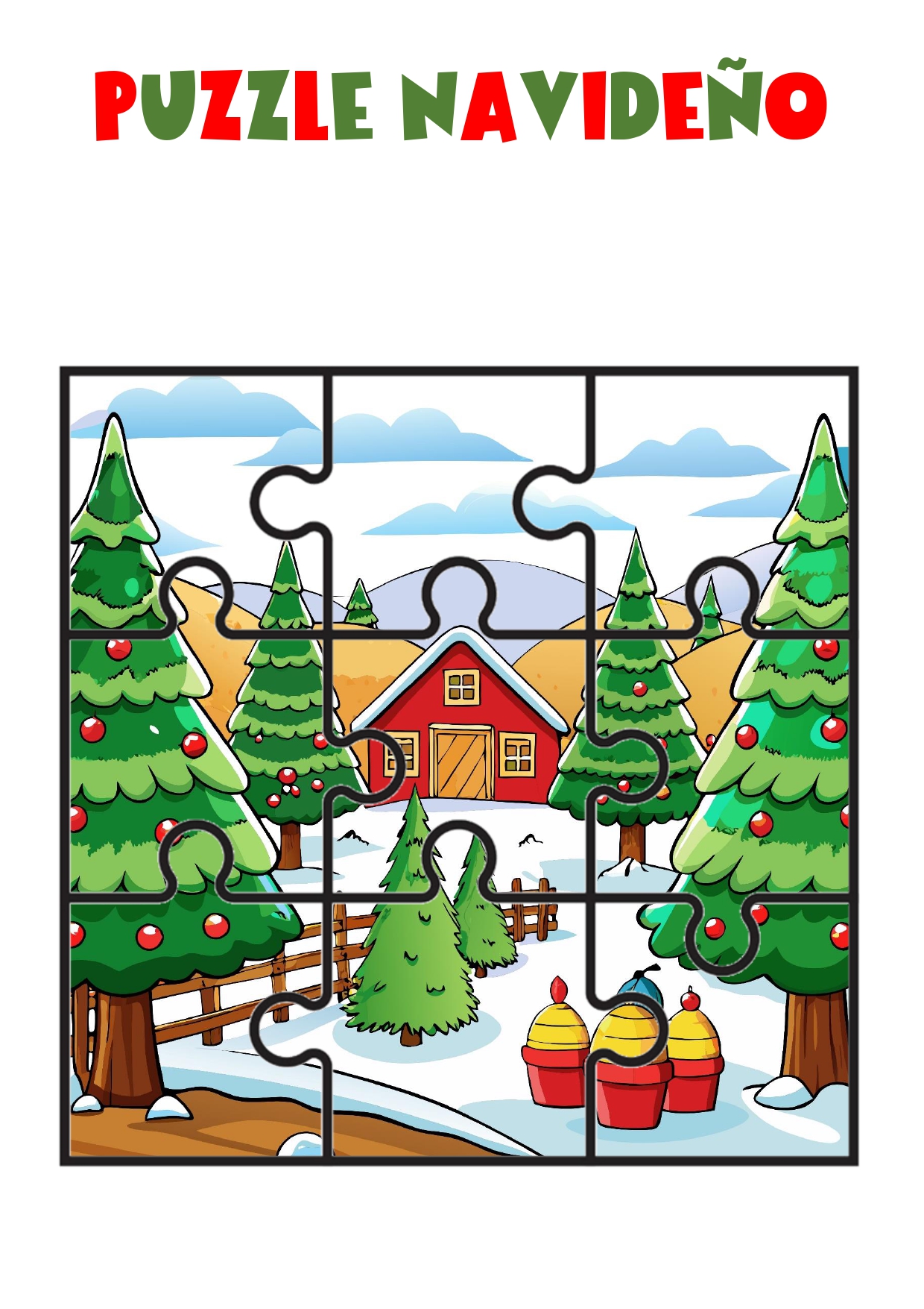 Mis puzzles de Navidad para peques: ¡Diviértete con 9 piezas ...