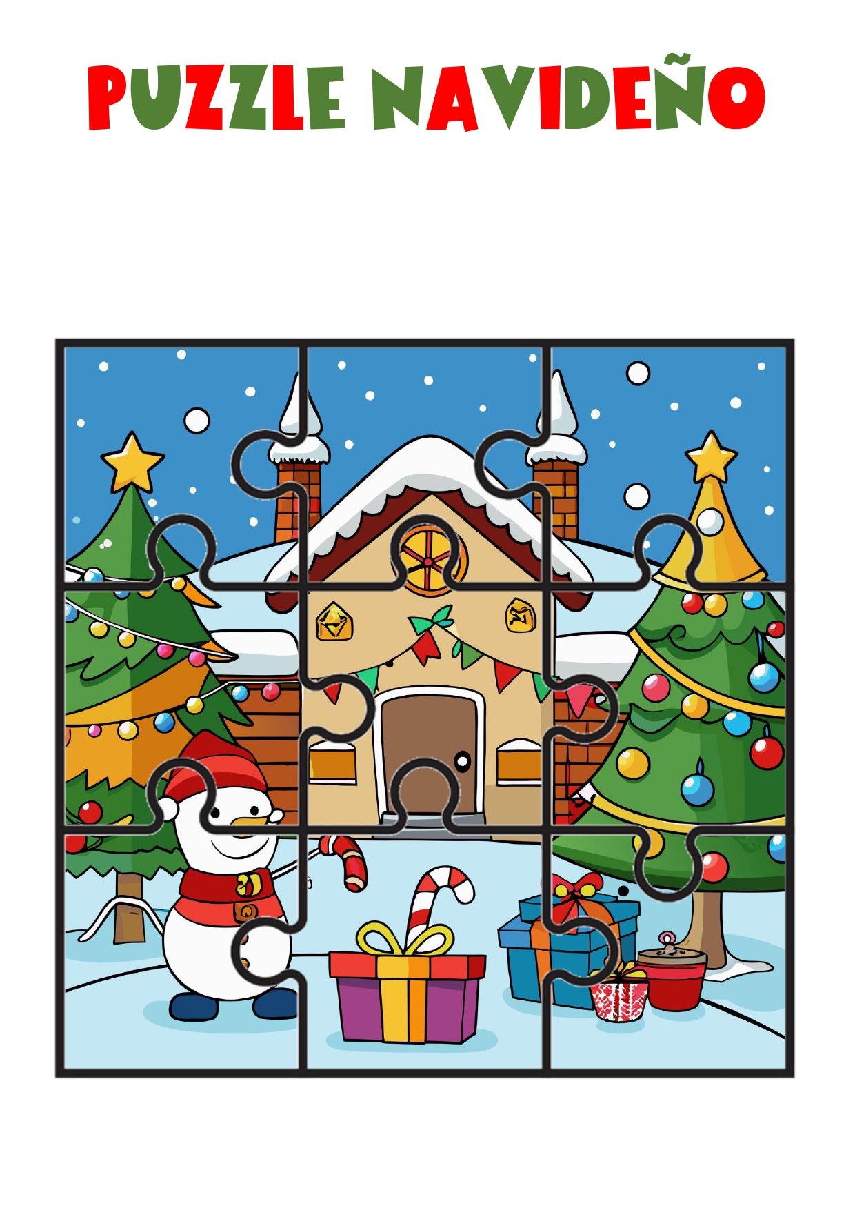 Mis puzzles de Navidad para peques: ¡Diviértete con 9 piezas ...