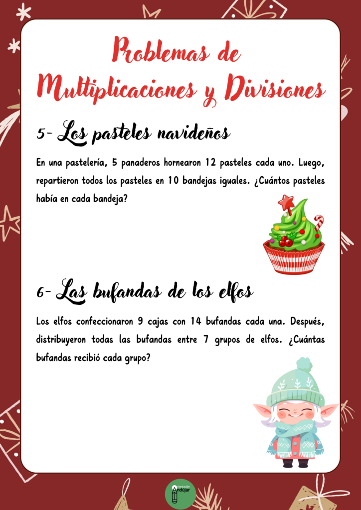 Problemas de Multiplicaciones y Divisiones Especial Navidad ...