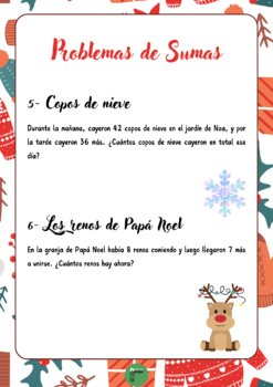 Problemas de Sumas Especial Navidad -Orientacion Andujar