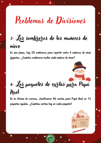 Problemas de Divisiones Especial Navidad -Orientacion Andujar
