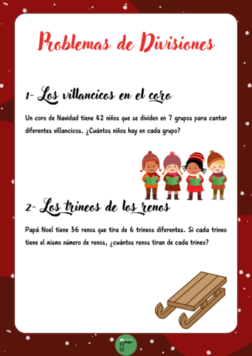 Problemas de Divisiones Especial Navidad -Orientacion Andujar