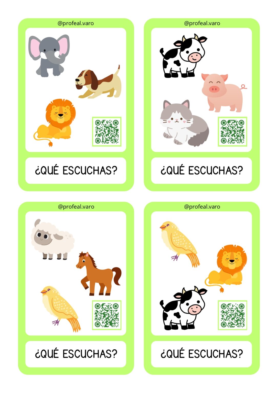 TARJETAS para trabajar la ESTIMULACIÓN VISUAL Y AUDITIVA -Orientacion ...