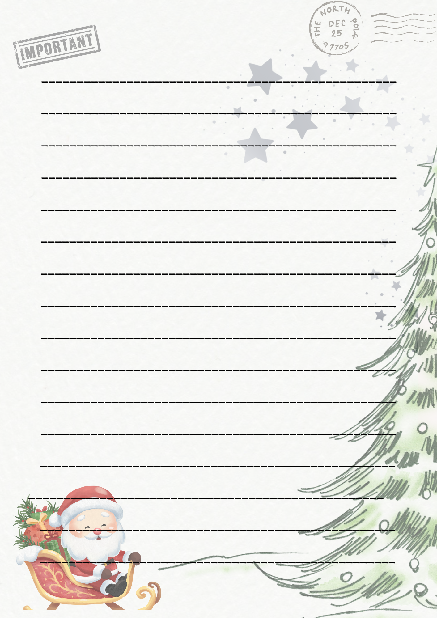 Cartas a Papa Noel y Santa bonitos modelos - Orientacion Andujar