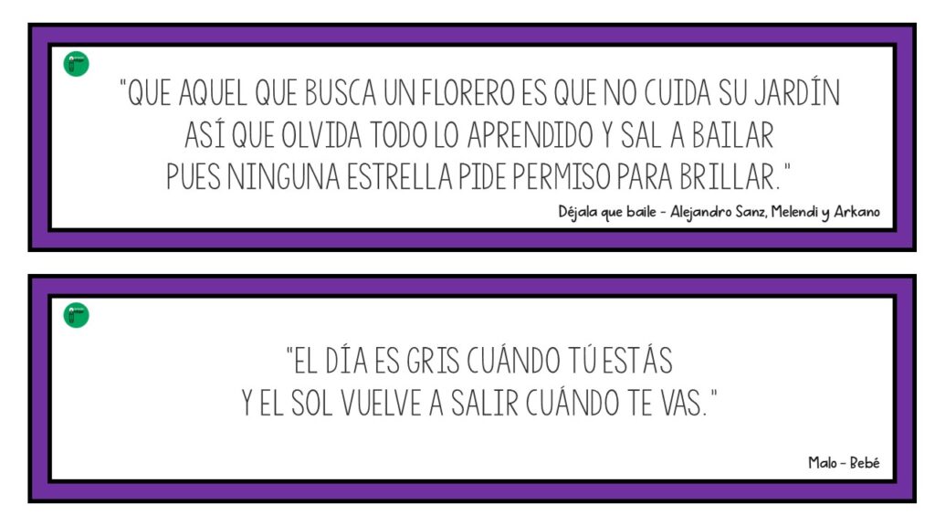 Dinámica para Secundaria 25-N: Analizamos la letra de canciones sobre ...