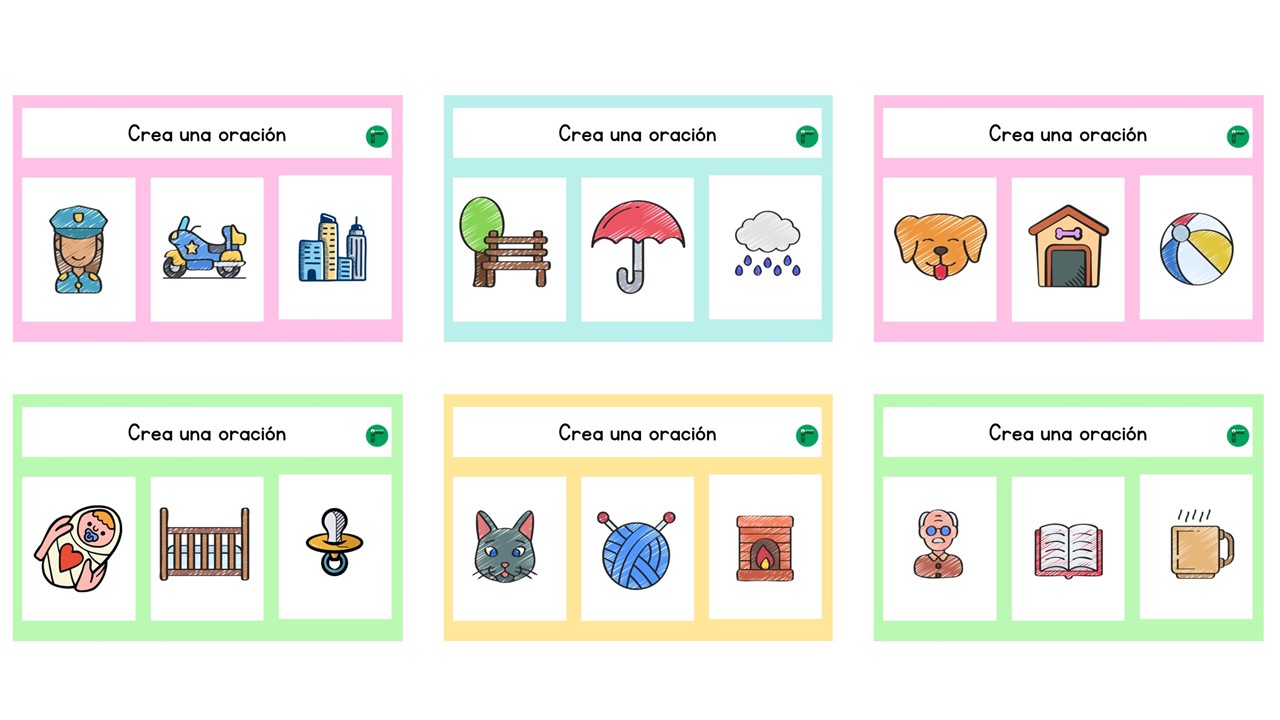 Expresión escrita: Crea una oración a partir de las imágenes -Orientacion Andujar