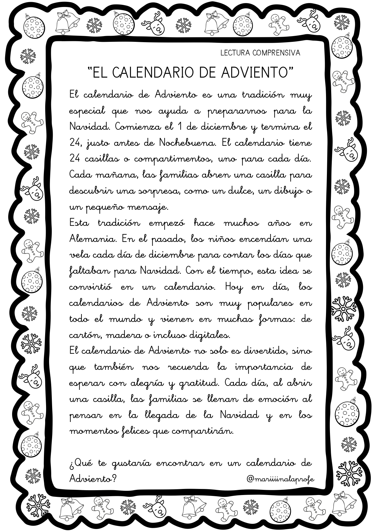 3 Lecturas comprensivas y actividades NAVIDEÑAS -Orientacion Andujar