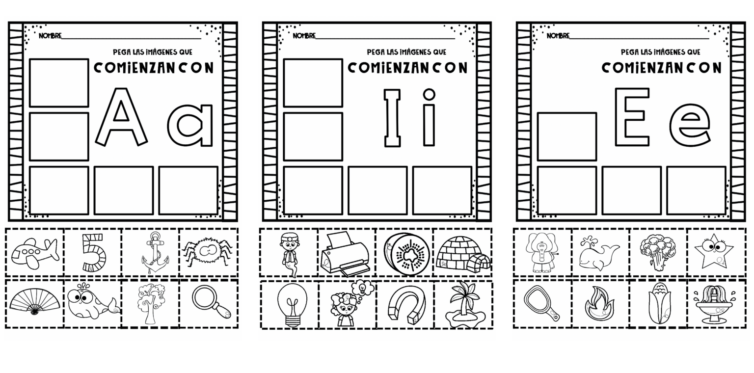 Aprendo las vocales recorta y pega manipulativo didáctico -Orientacion ...