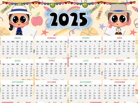 CALENDARIOS 2025 NIÑITOS 5 CONTINENTES PARA TU CLASE -Orientacion Andujar