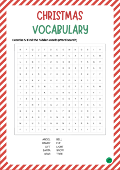 Actividades de Vocabulario en Inglés sobre la Navidad -Orientacion Andujar