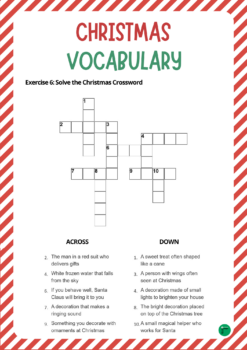 Actividades de Vocabulario en Inglés sobre la Navidad -Orientacion Andujar