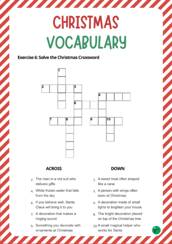 Actividades de Vocabulario en Inglés sobre la Navidad -Orientacion Andujar