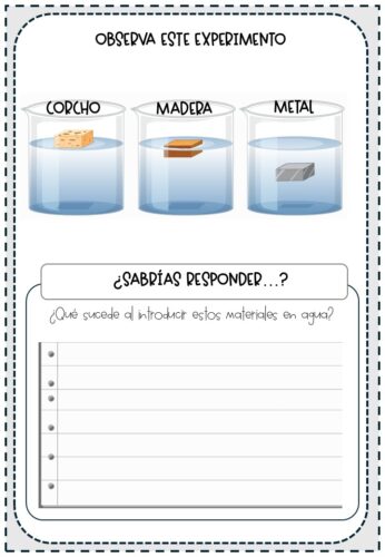 Experimento flotabilidad y densidad ficha de trabajo -Orientacion Andujar