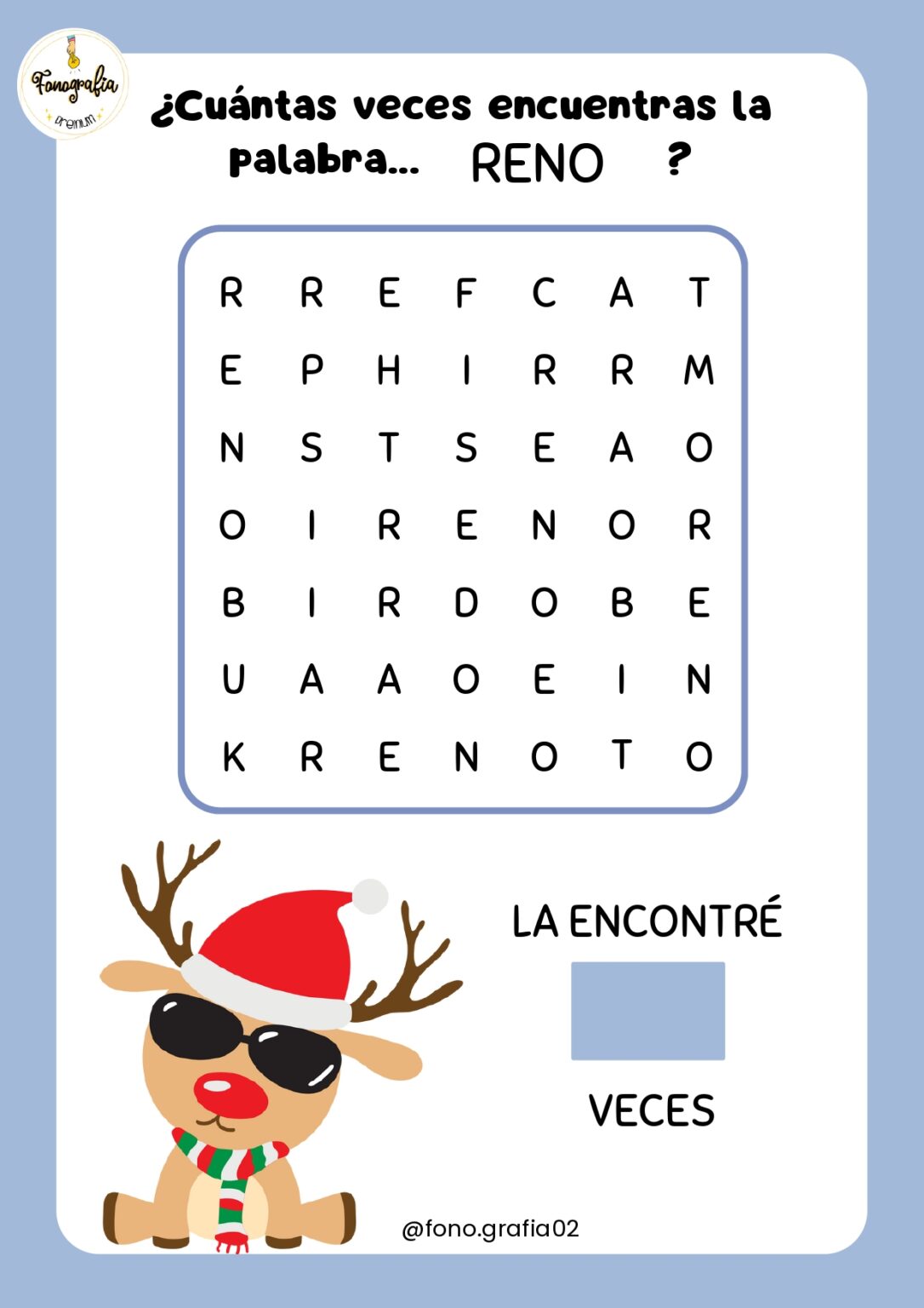 Juego de NAVIDAD ¿Cuántas veces encuentras la palabra…? -Orientacion ...