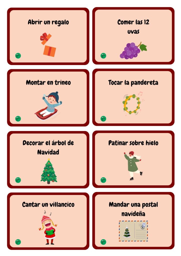 Divertido juego de mímica navideño para los últimos días de clase ...