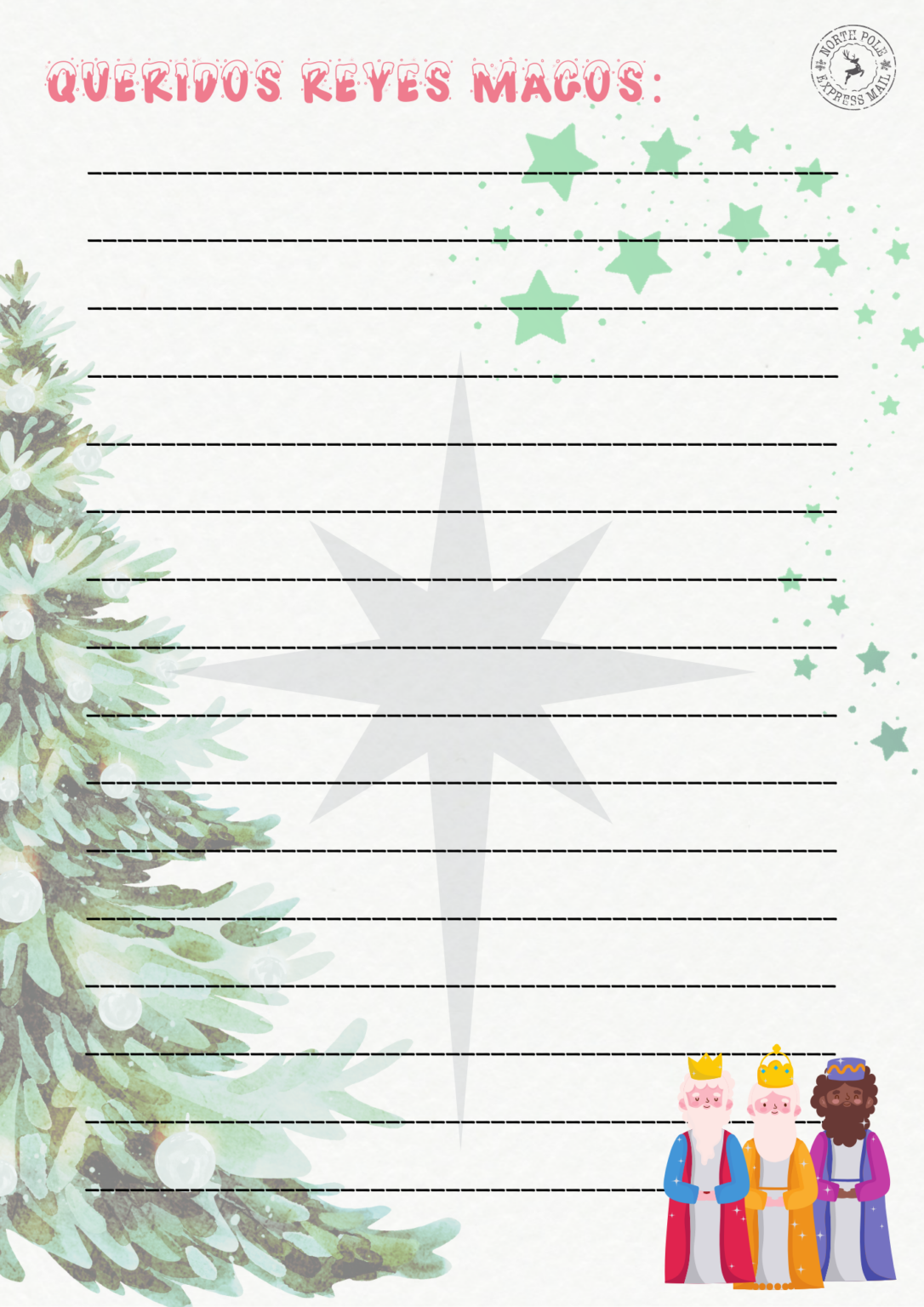 Modelos de cartas a los reyes magos para trabajar la expresión escrita ...