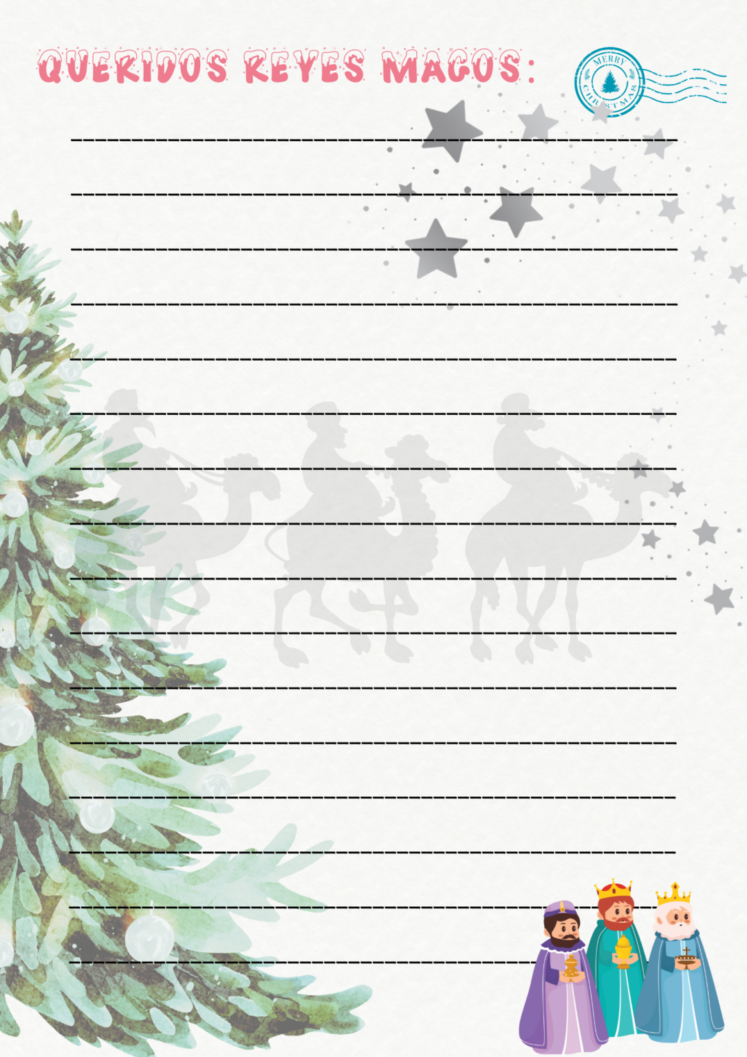 Modelos de cartas a los reyes magos para trabajar la expresión escrita ...