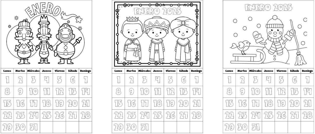 calendarios mes de enero para colorear y decorar tu clase destacada ...