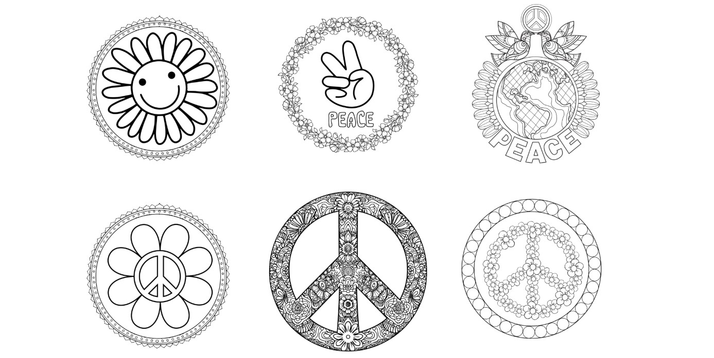 Dibujos Para Colorear De La Palabra Paz Ilustración De La Paloma Es