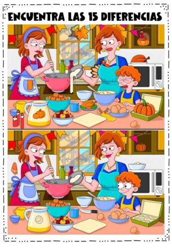 ACTIVIDADES DE ATENCION ENCUENTRA LAS 15 DIFERENCIAS -Orientacion Andujar