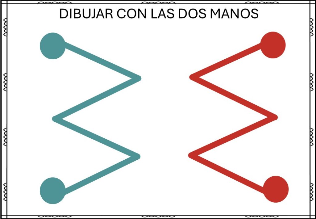 Actividades De Gimnasia Cerebral Con Las Dos Manos Trazos Líneas
