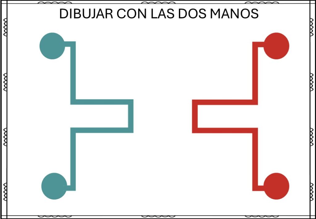 Actividades De Gimnasia Cerebral Con Las Dos Manos Trazos Líneas