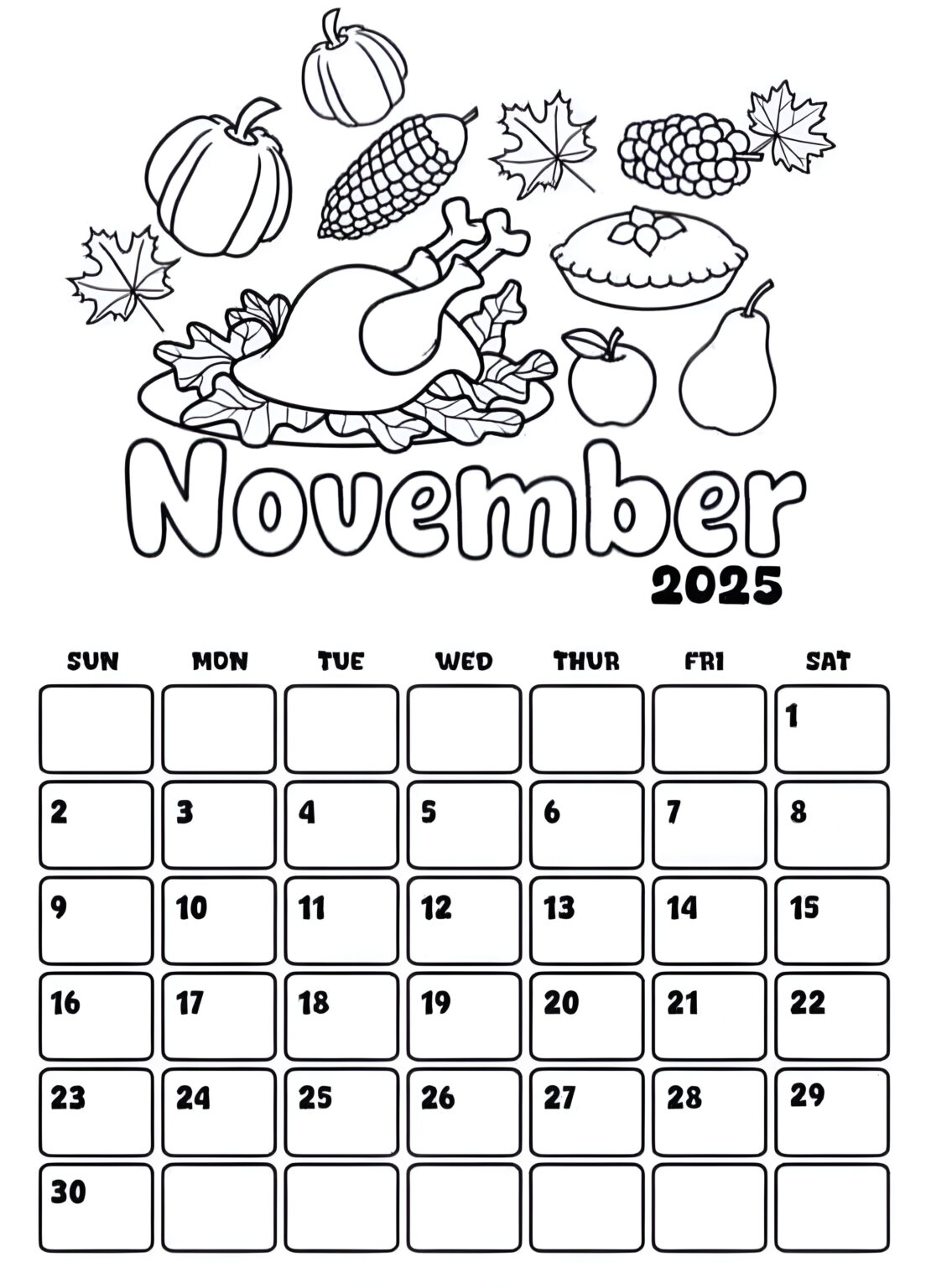 Calendario 2025 en ingles para colorear y divertirse -Orientacion Andujar