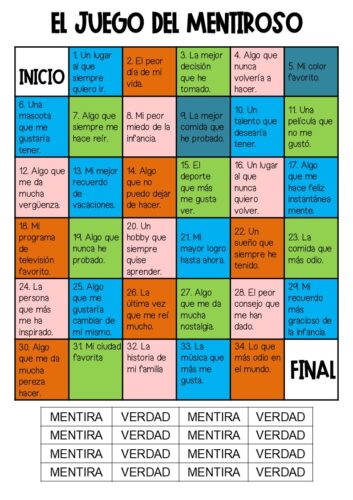 El juego del mentiroso para trabajar la expresión oral y escrita ...