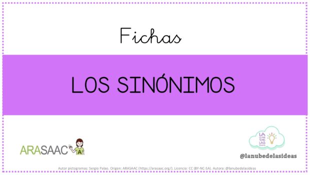 Fichas sinónimos con pictogramas -Orientacion Andujar