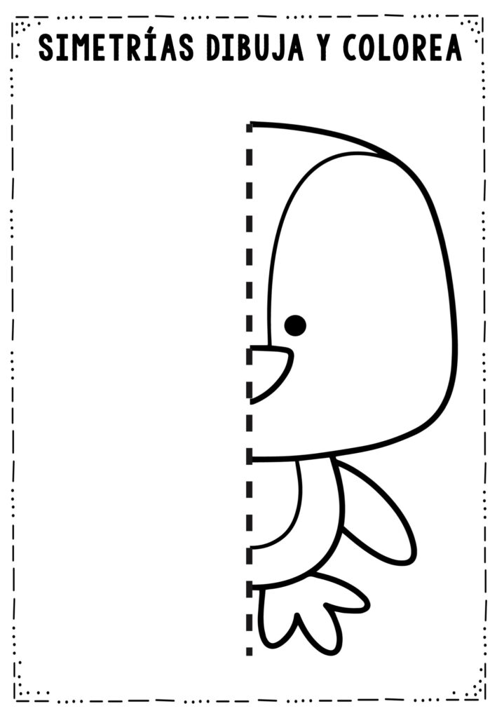 INVIERNO trabajamos la atención visual con estos dibujos de simetrías ...