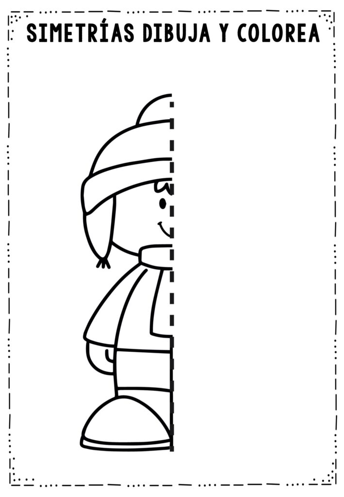 INVIERNO trabajamos la atención visual con estos dibujos de simetrías ...