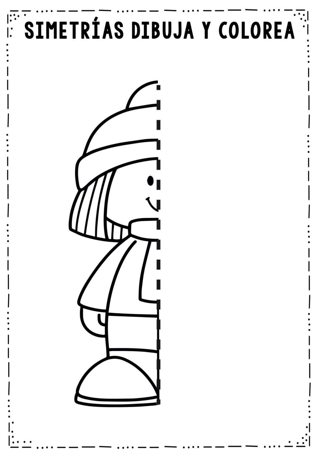 INVIERNO trabajamos la atención visual con estos dibujos de simetrías ...