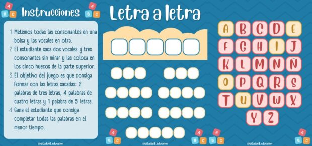 ️ Letra a letra divertido juego para trabajar el vocabulario ...